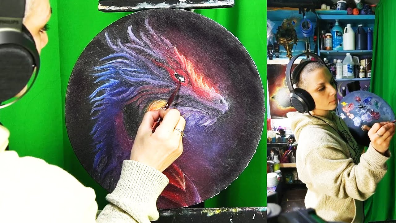 Painting Dragon Scales with Oil Paints - YouTube