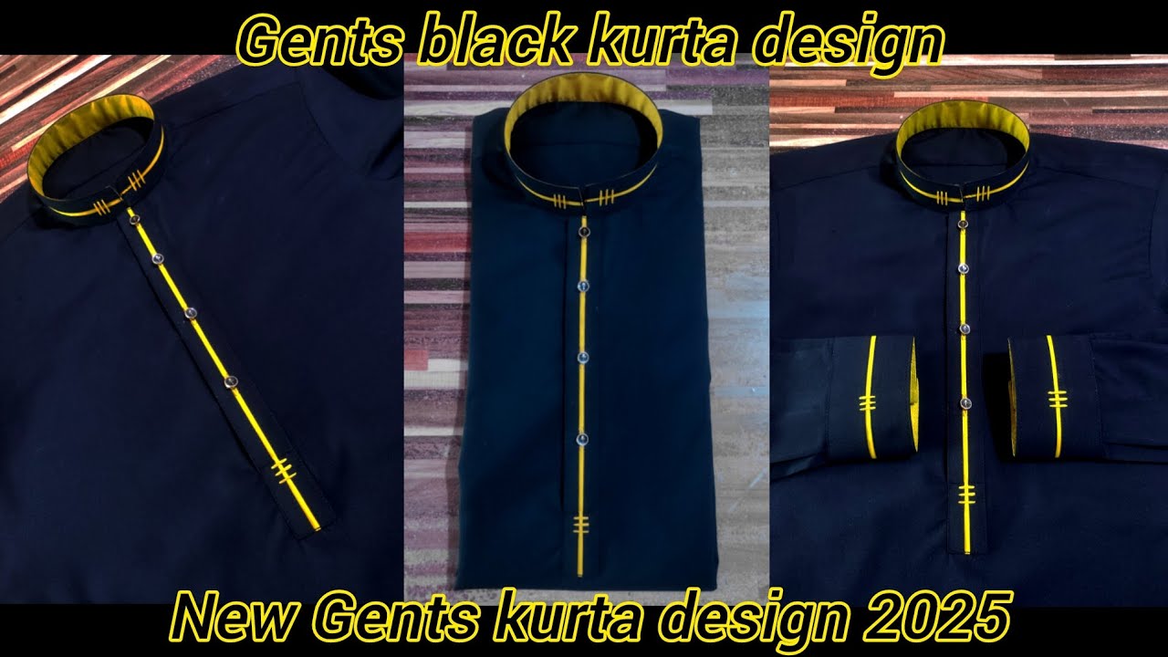 gents design 2025 gents black kurta design gents design black kameez ...
