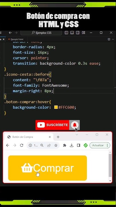 🔖 BOTÓN de COMPRA HTML y CSS #desarrolloweb - YouTube