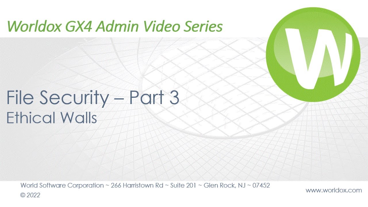 File Security - Part 3 , Ethical Walls - YouTube