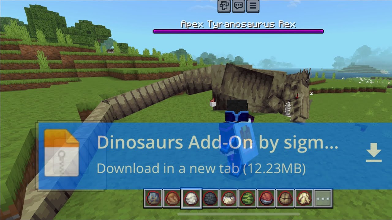 Minecraft Dinosaur Add-on Review - YouTube