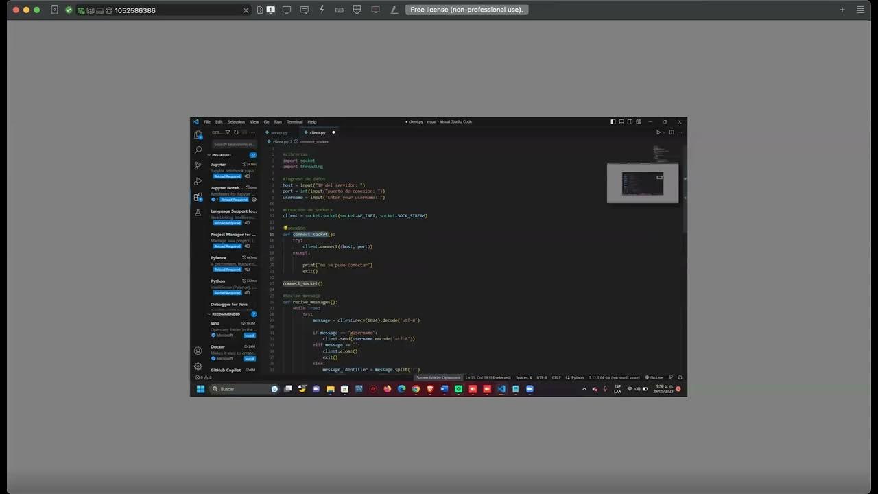 Desarrollo de un chat bidireccional en Python usando sockets - YouTube