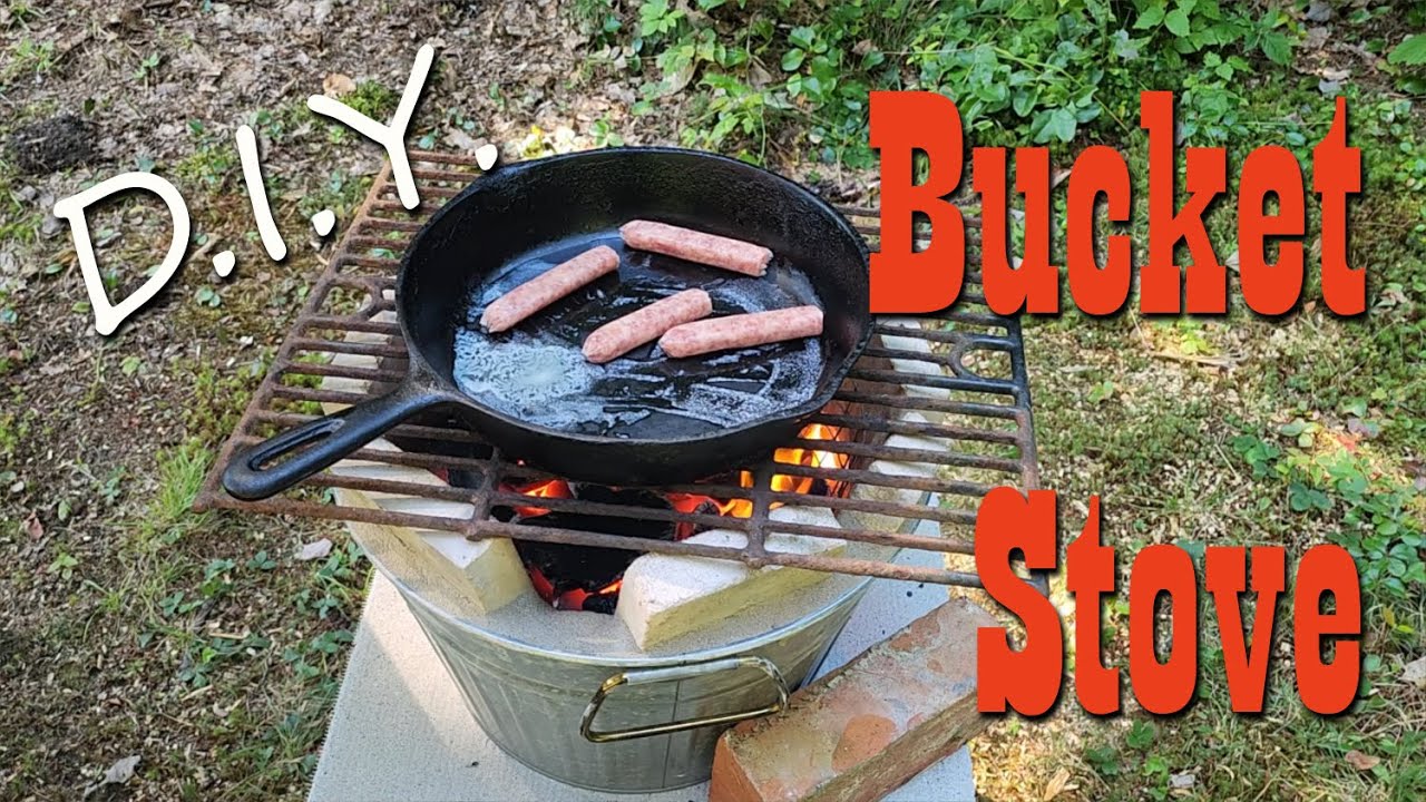 D.I.Y. Metal Bucket Stove ~ Grid Down Cooking Option - YouTube