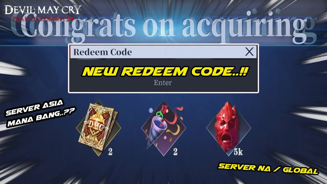 New Redeem Code ! Lancar Ya Kode Buat Server NA 😂 - DMC : Peak of ...