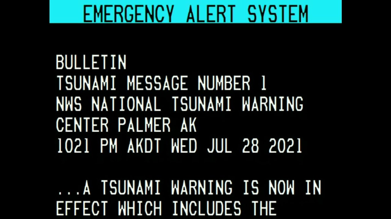 EAS Tsunami Warning: Alaska - YouTube