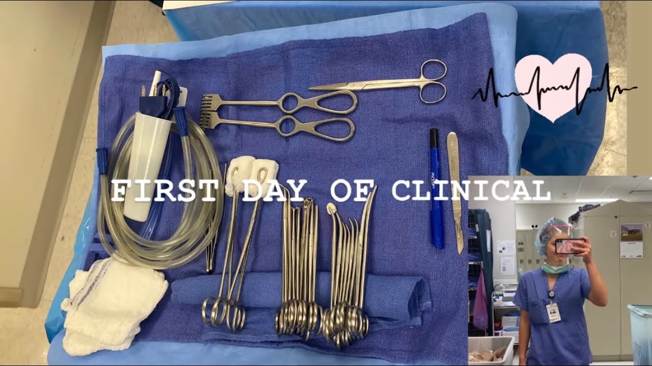 FIRST DAY OF CLINICAL! as a surgical technologist student | mini vlog ...