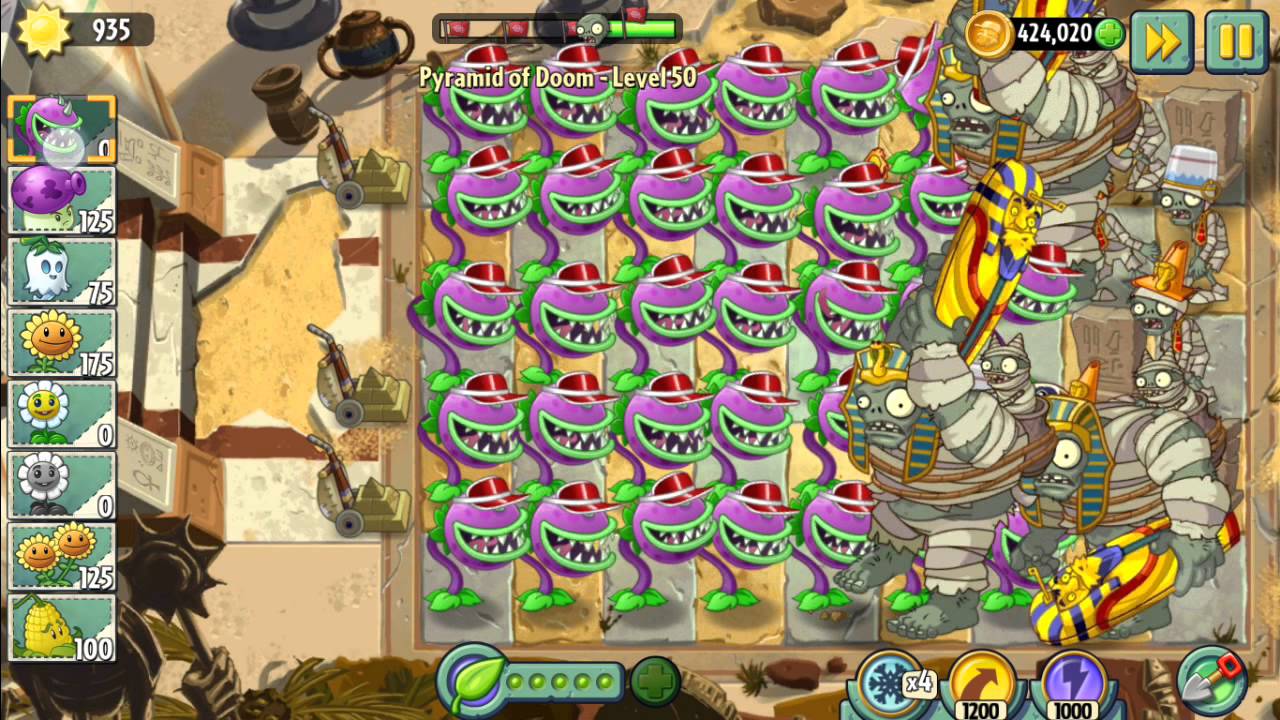 PvZ 2 Chomper Eat all zombies - YouTube
