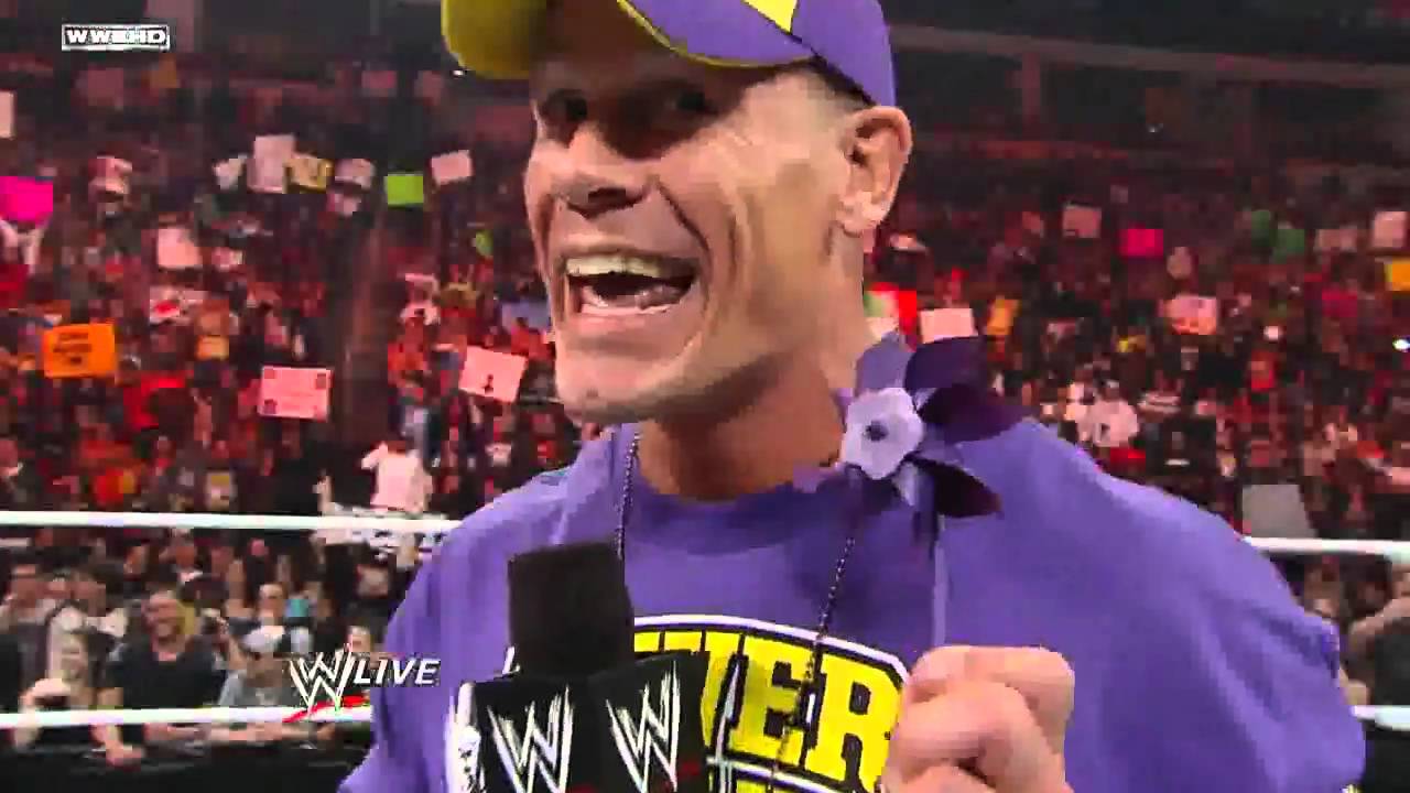 Raw: John Cena raps The Rock HD - YouTube
