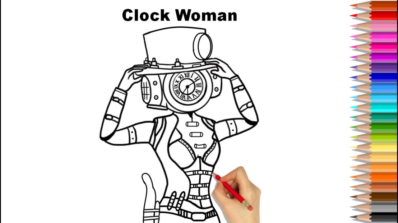 Como desenhar a Clock Woman de Skibidi Toilet multiverse - YouTube