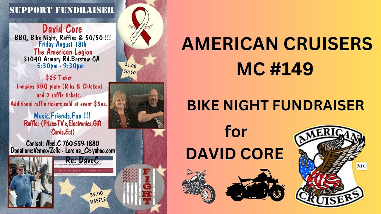 Bike Night For David Core - YouTube