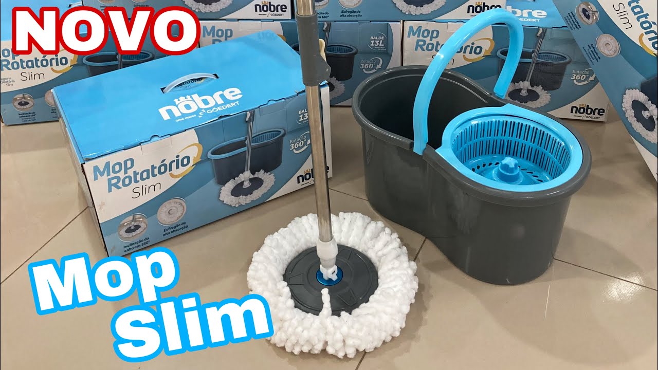 Mop Rotatório Slim Nobre - YouTube