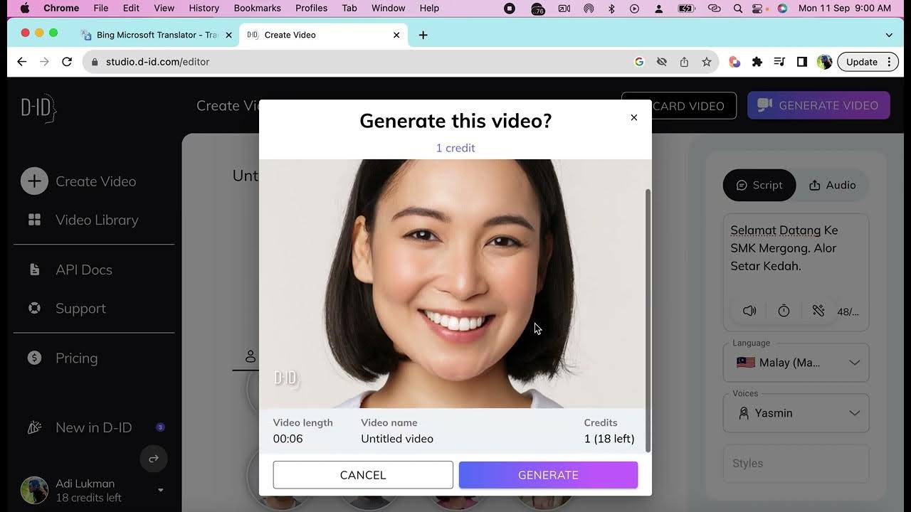 Belajar AI - Avatar in Studio D-ID - YouTube