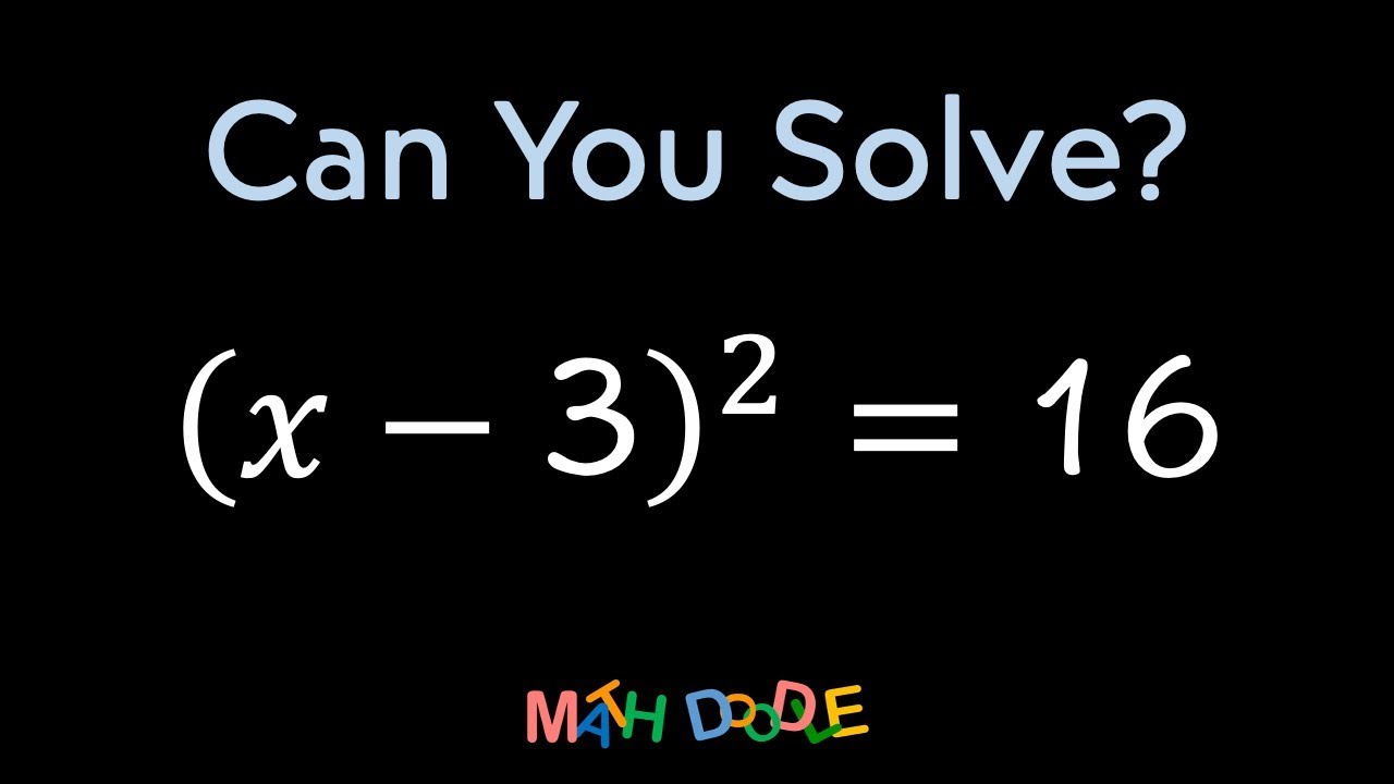 Solving Quadratic Equation 3 2 16 Using The Square Root