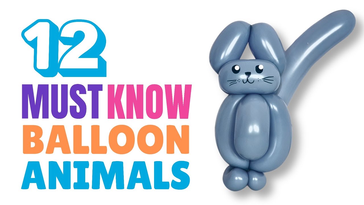 12 Balloon Animals Everyone Should Know / Easy One Balloon Animals ...