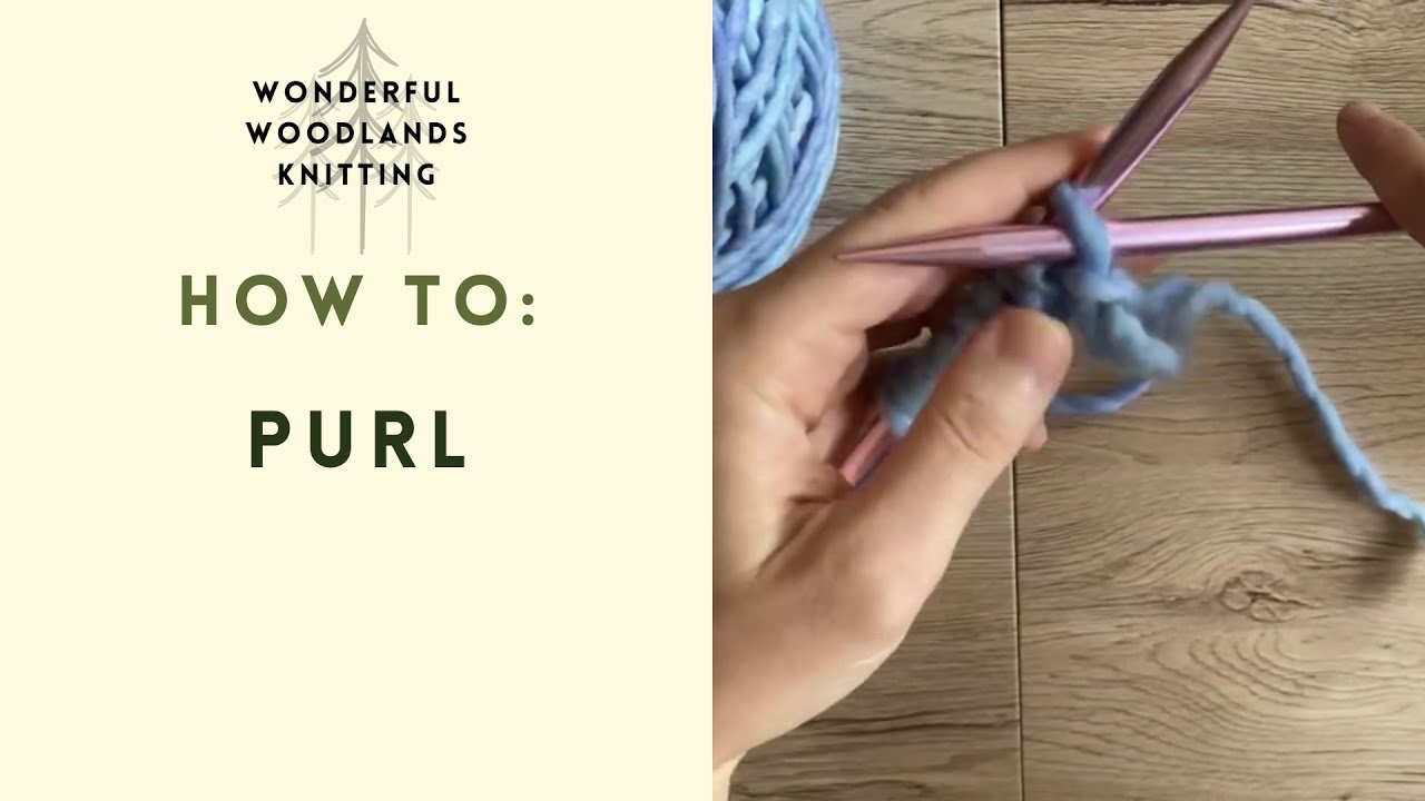 Knitting How-Tos: purl stitch - YouTube