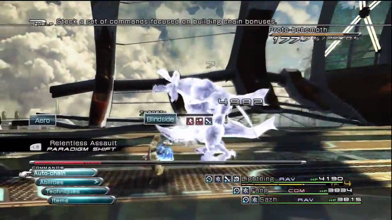 Final Fantasy XIII - Proto-Behemoth (HP:484000) - YouTube