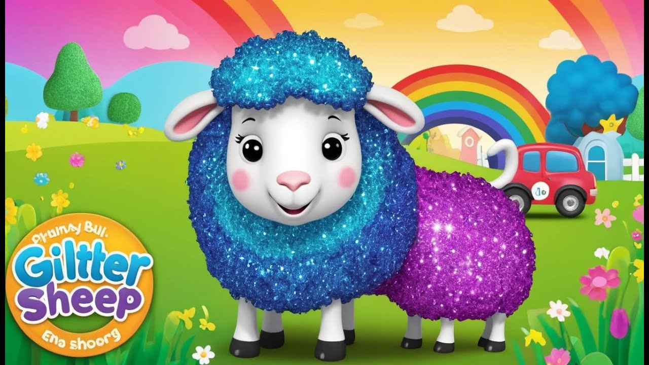 Baa Baa Glitter Sheep 🌈 🎶 | Sparkly Nursery Rhyme for Kids | Fun 3D ...