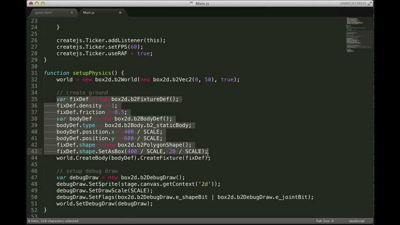 Javascript Physics With Box2d Part 1 Youtube