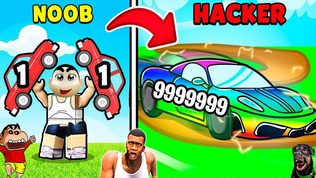 SHINCHAN UPGRADE NOOB CAR TO GOD LEVEL CAR & WIN RACES in MERGE CAR ...