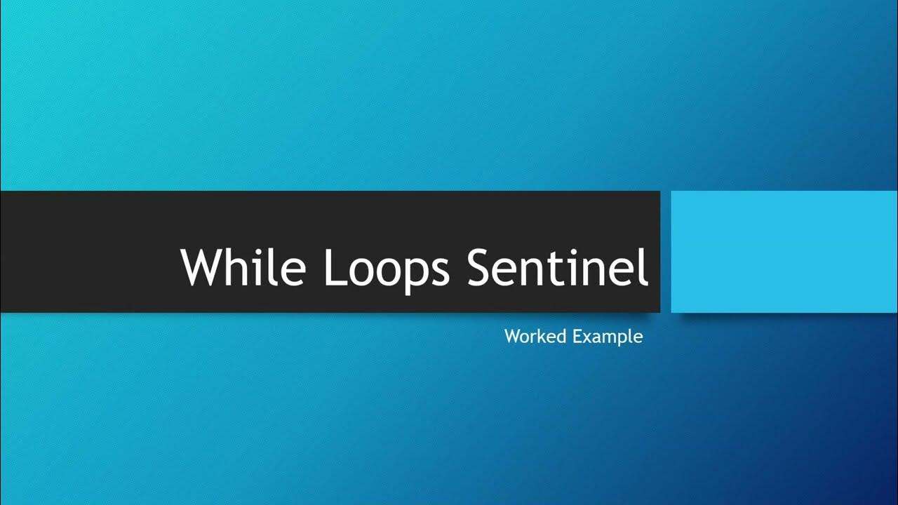 While Loops Sentinel - YouTube