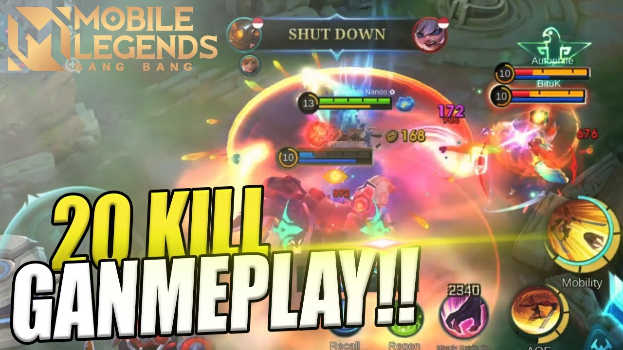 MY FANNY GAME 20 KILL SOLO RANKED - Mobile Legends - YouTube