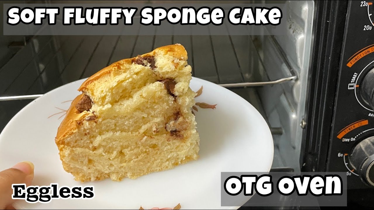 Soft Fluffy Sponge Cake In OTG Oven || Eggless Sponge Cake || Fluffy ...