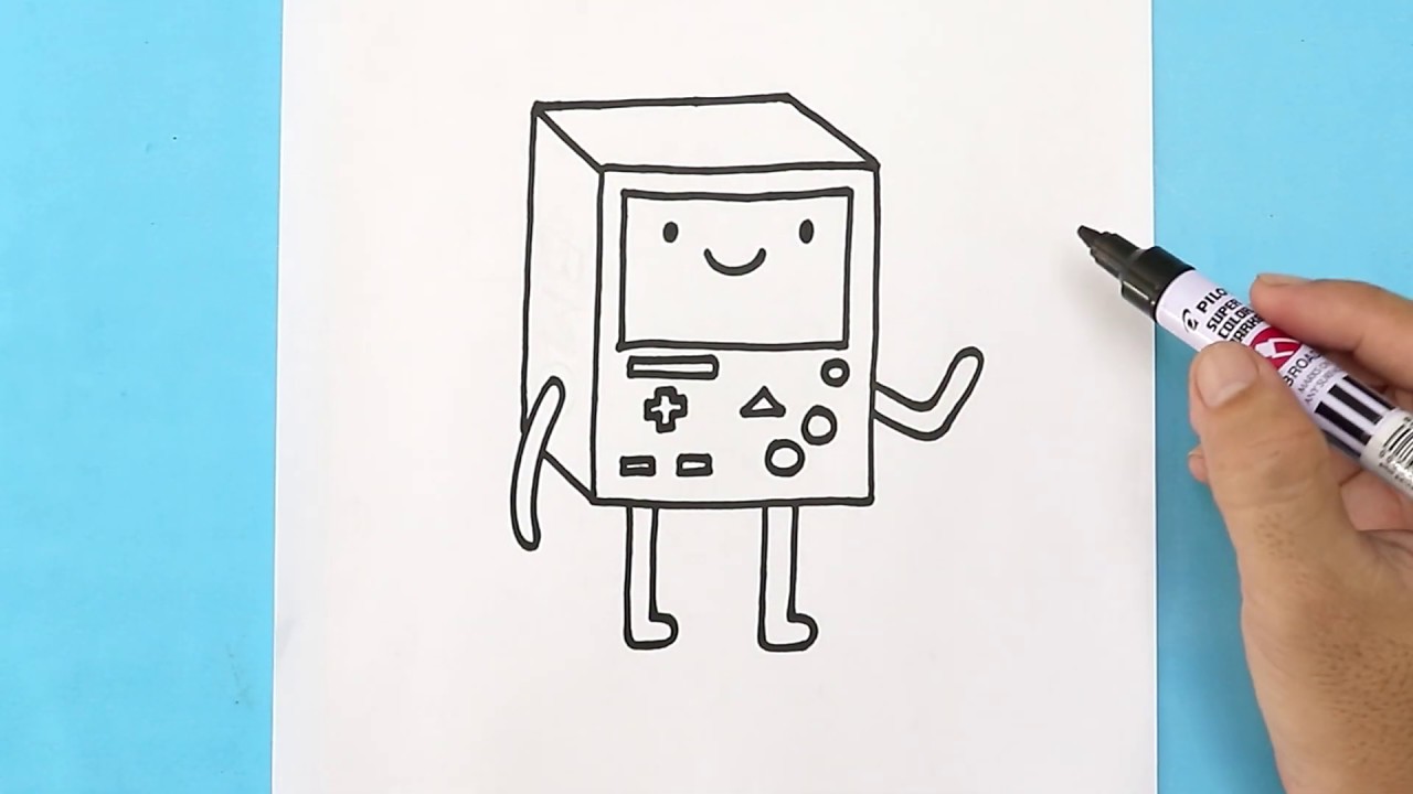 How to DRAW BMO ADVENTURE TIME Step by step - YouTube