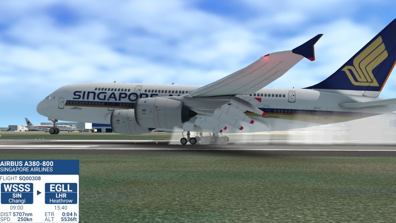 Singapore Airlines SQ308 A380 Landing in London Heathrow Airport | RFS ...