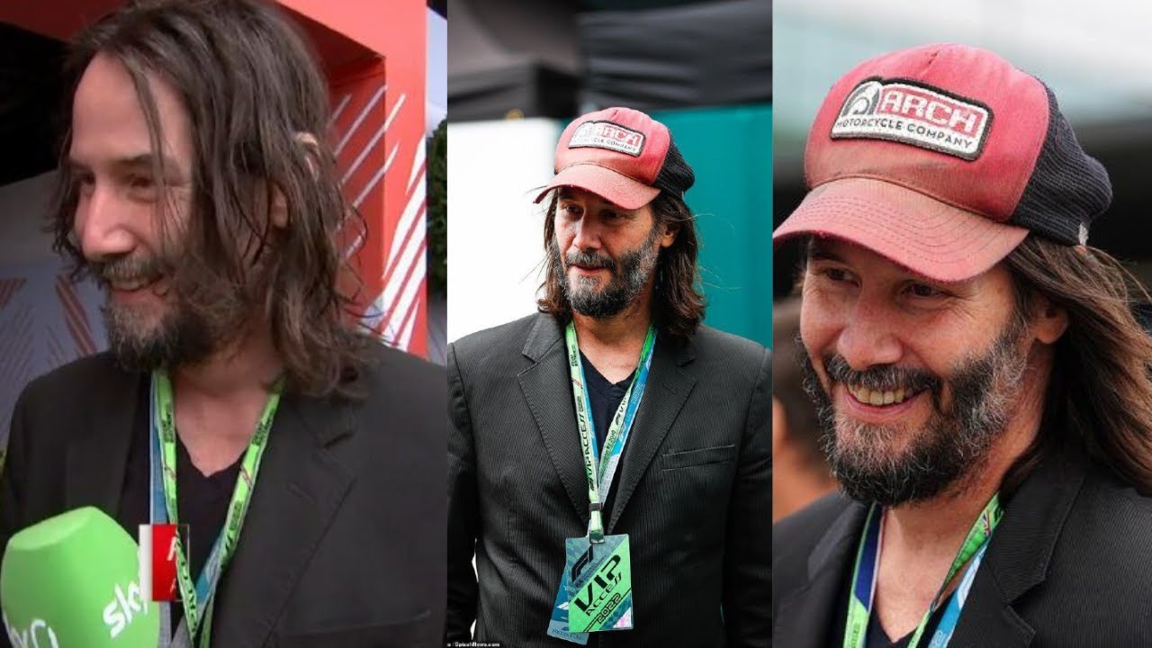 Keanu Reeves Being Cute & Lovely in British GP - YouTube