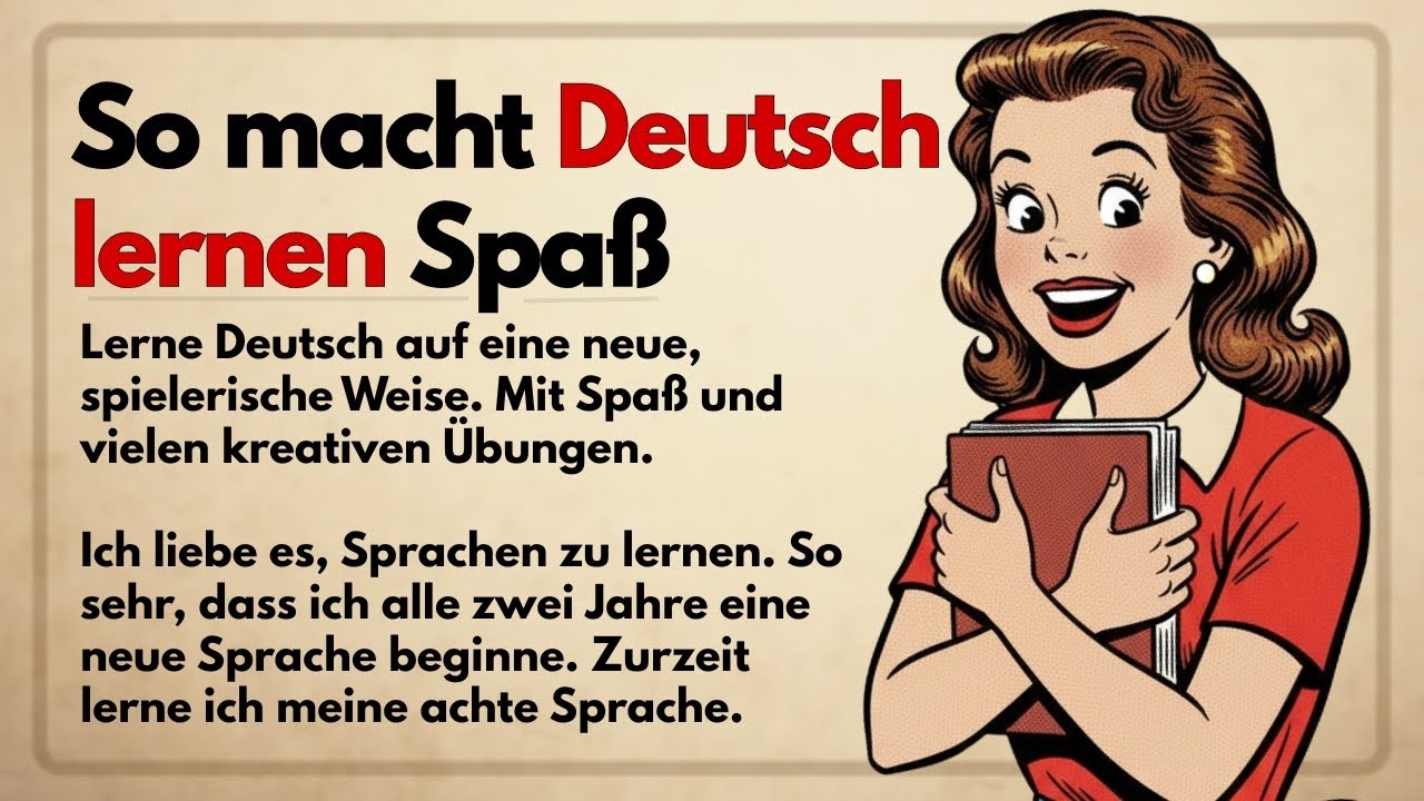 Deutsch sprechen lernen mit Spaß | So macht Deutsch wirklich Freude (A1 ...