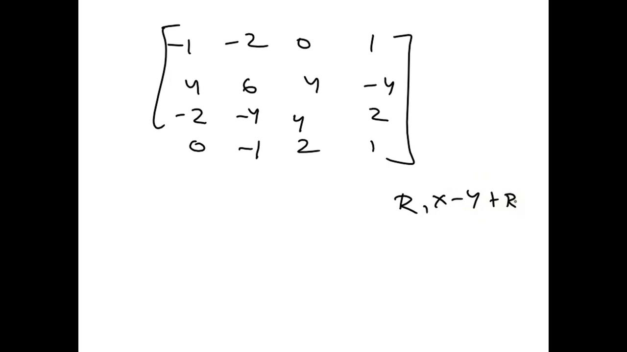 Determine if the matrix below is invertible. Use as few calculations as ...