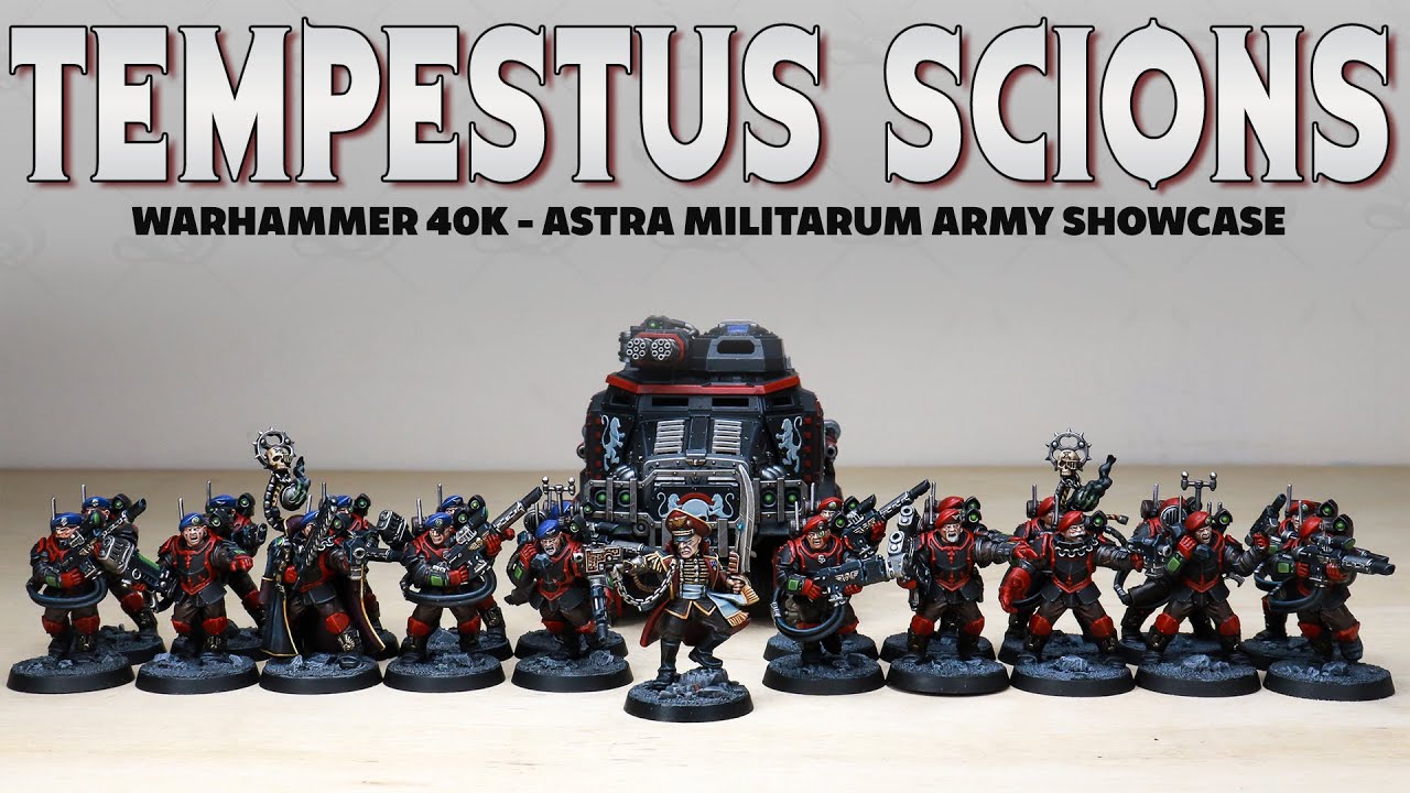 WARHAMMER 40K Scions Army Astra Miliatarum Painting Showcase - YouTube