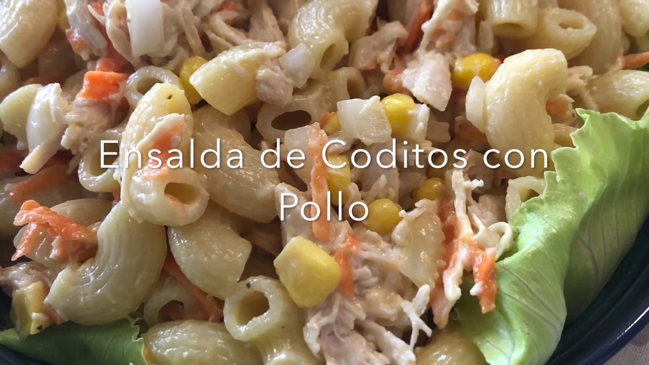 Ensalada de pasta todito con pollo - YouTube