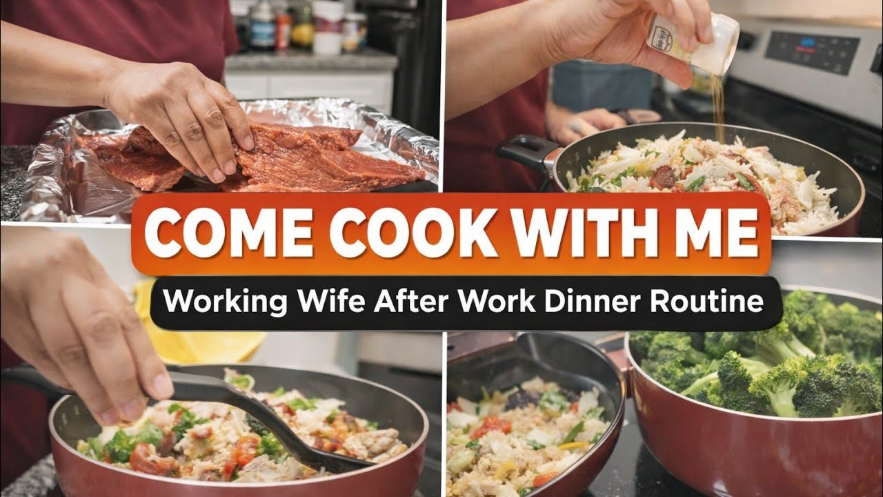 Come Cook With Me | Working Wife After Work Dinner Routine - YouTube