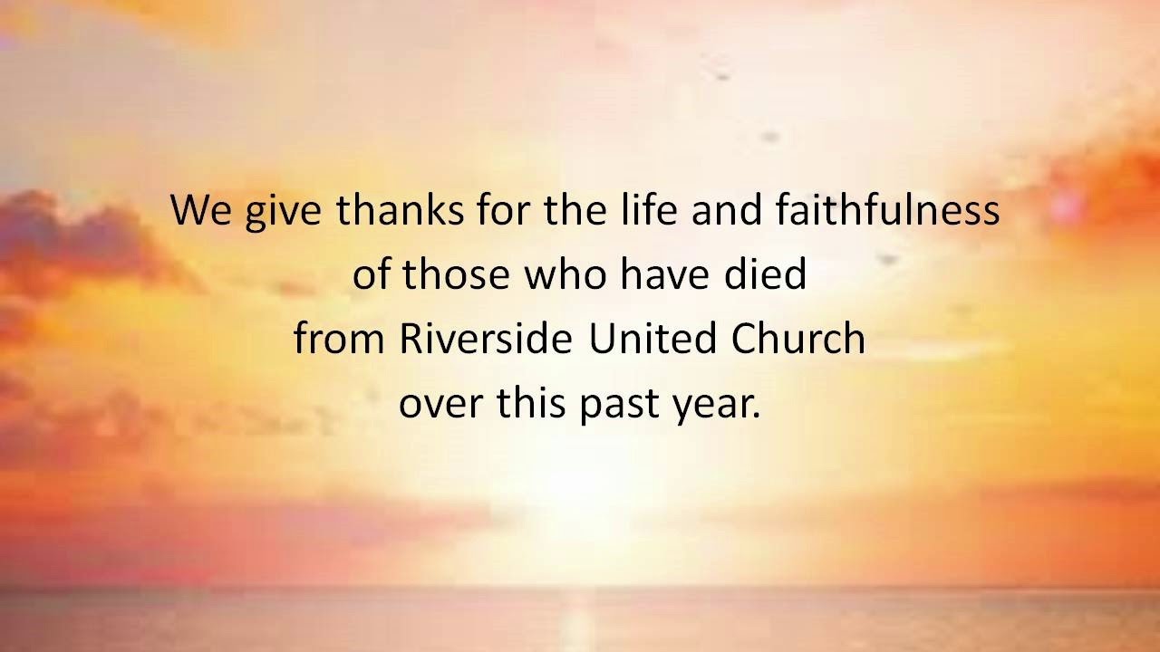 Memorial Sunday video, 2020 Riverside United Church, Ottawa - YouTube