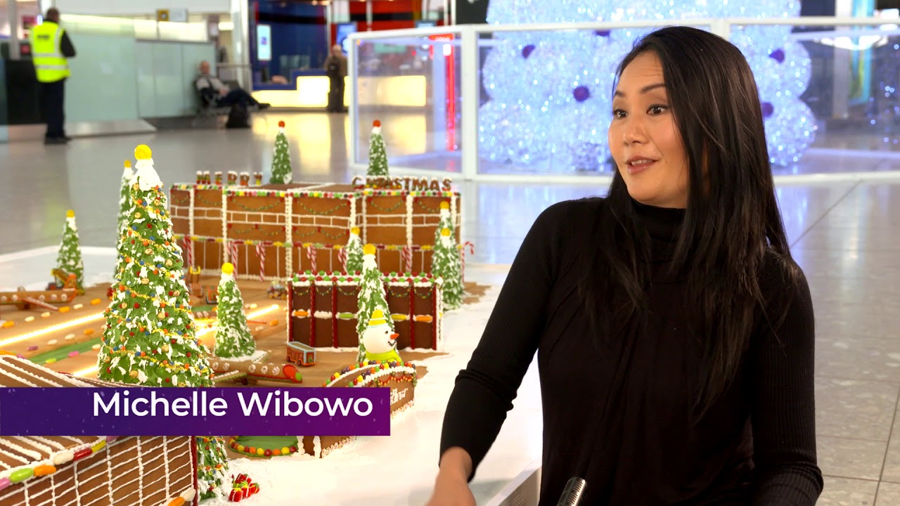 Heathrow Airport gingerbread model - YouTube