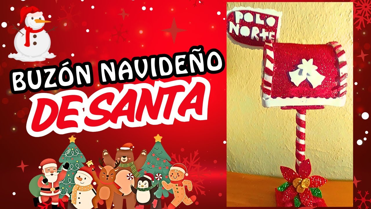 Buzón Navideño de Santa Claus - Navidad - Fácil y Sencillo de Hacer ...