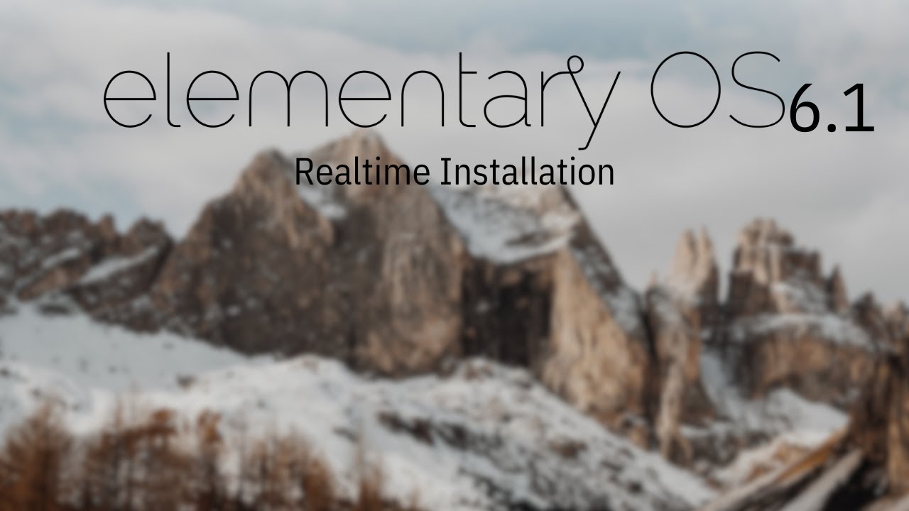 Elementary OS 6.1 Installation - YouTube