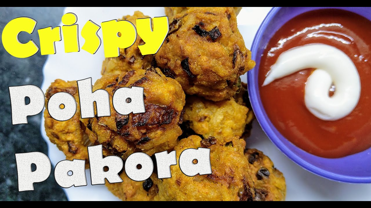 Crispy Poha Balls [Poha Pakora] recipe by Food Rainbow - YouTube
