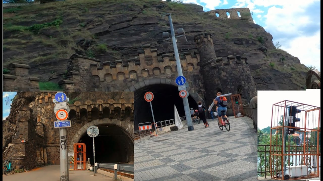 Vyšehradský tunel pro chodce a cyklisty řídí Semafor??? - YouTube