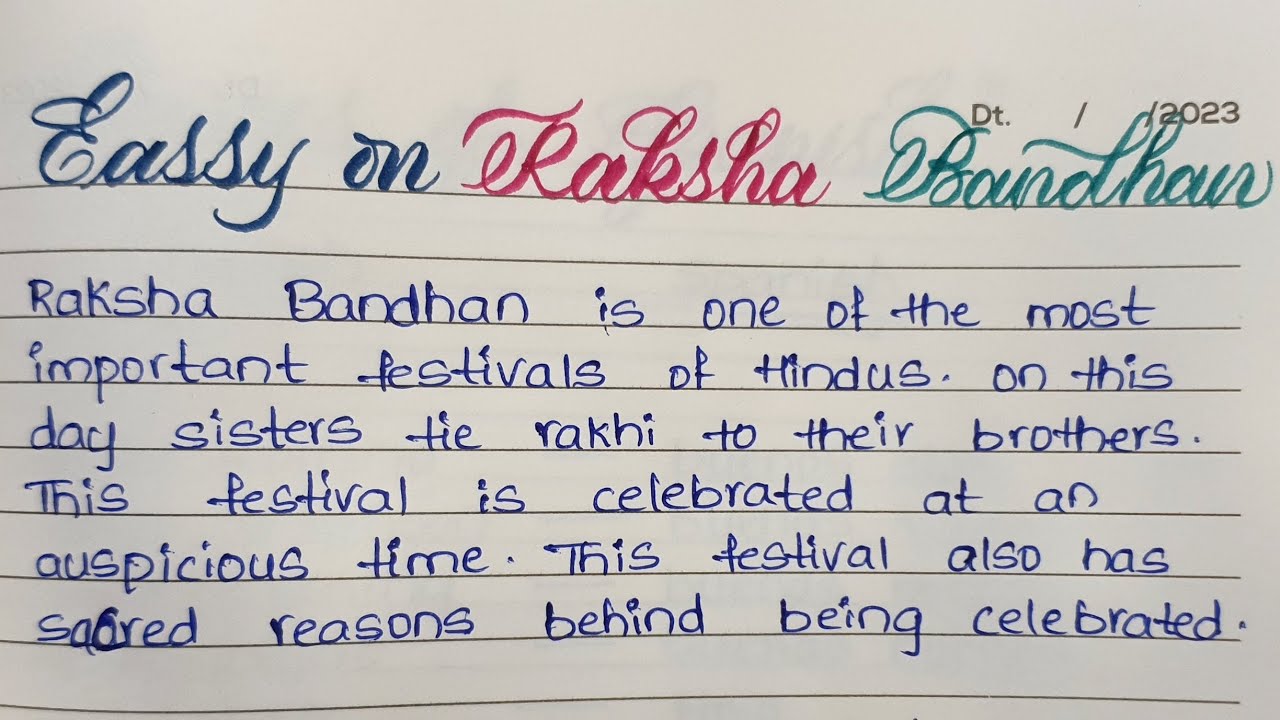 Essay on Raksha Bandhan in english | Raksha Bandhan Essay | Students ...