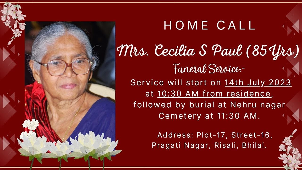 Home Call of Mrs.Cecilia S Paul - YouTube