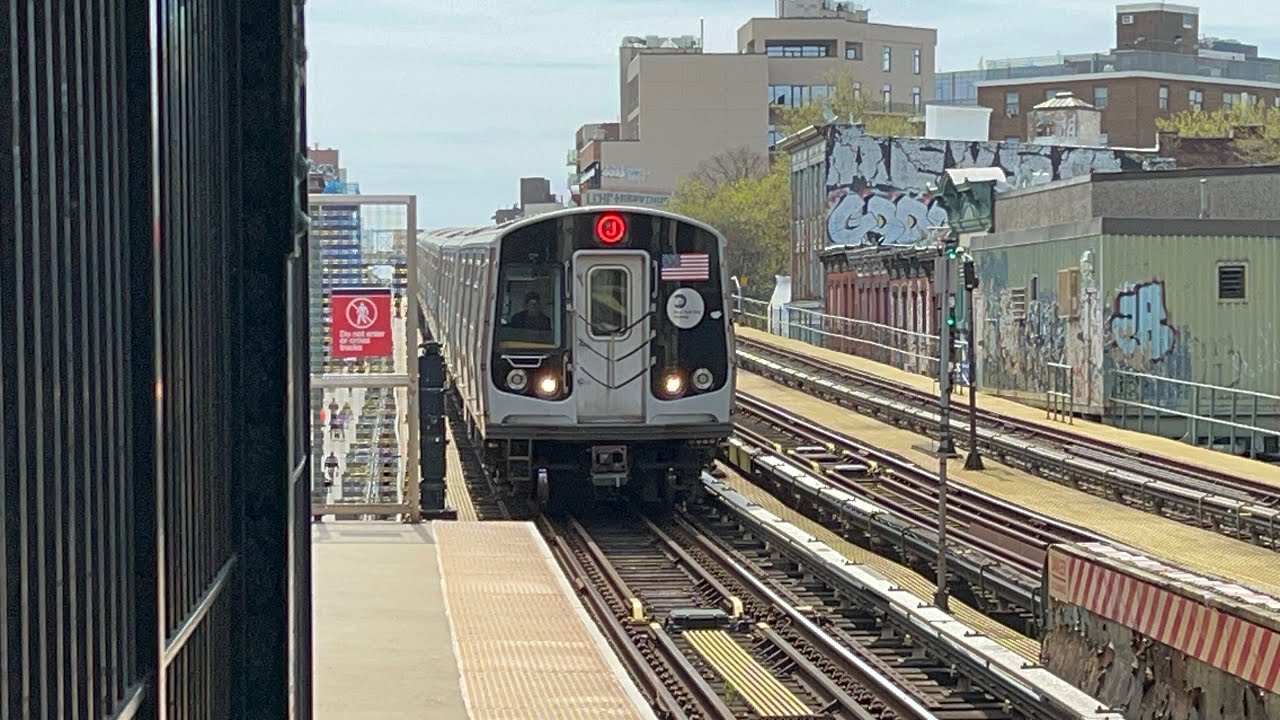 R179 (J) train Entering and Leaving Flushing ave - YouTube