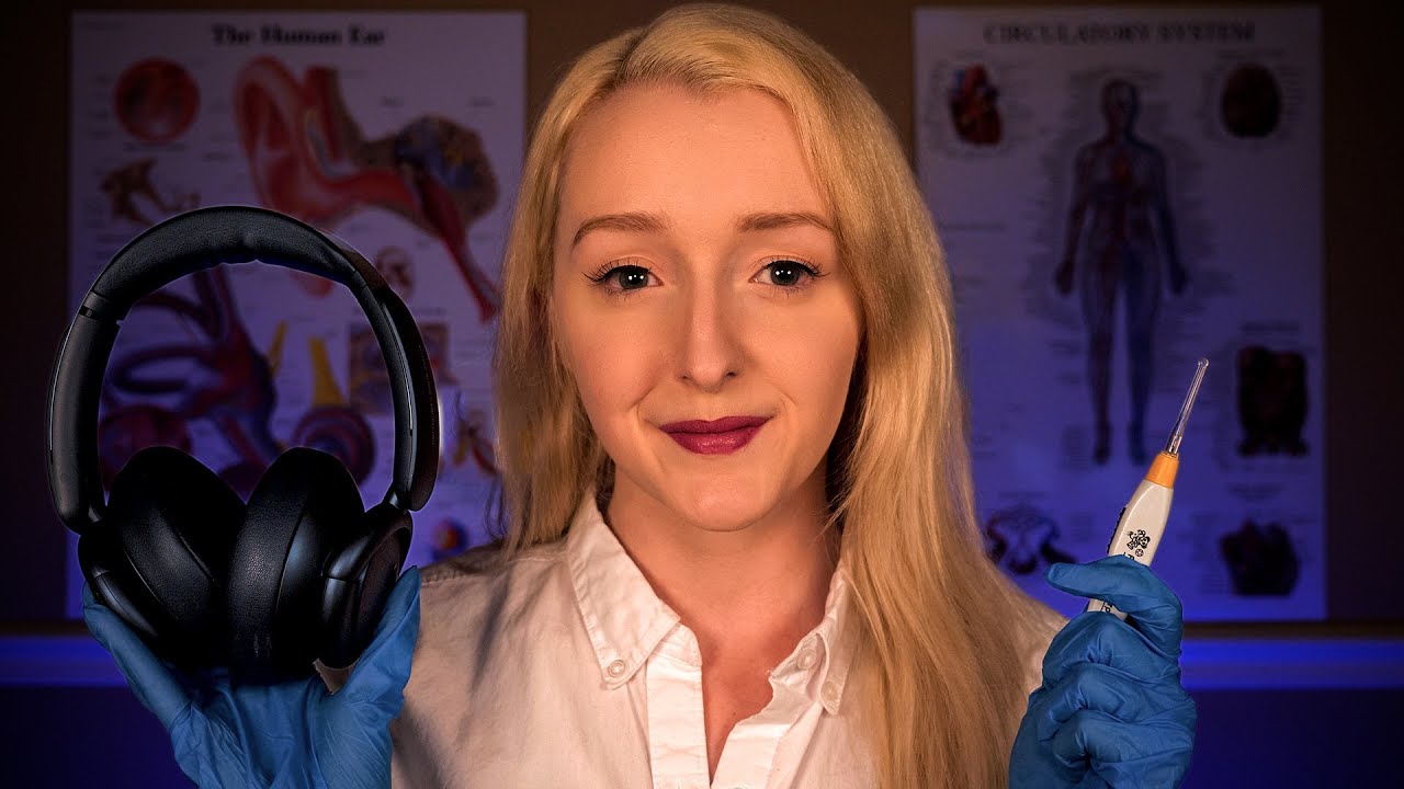 ASMR Detailed Ear Cleaning & Hearing Test | Medical - YouTube