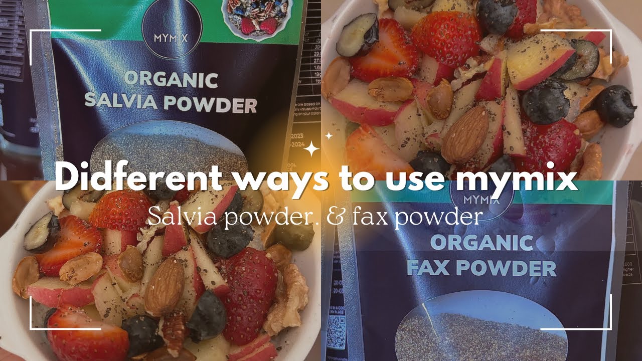 Different ways to use MYMIX organic salvia powder and fax powder - YouTube