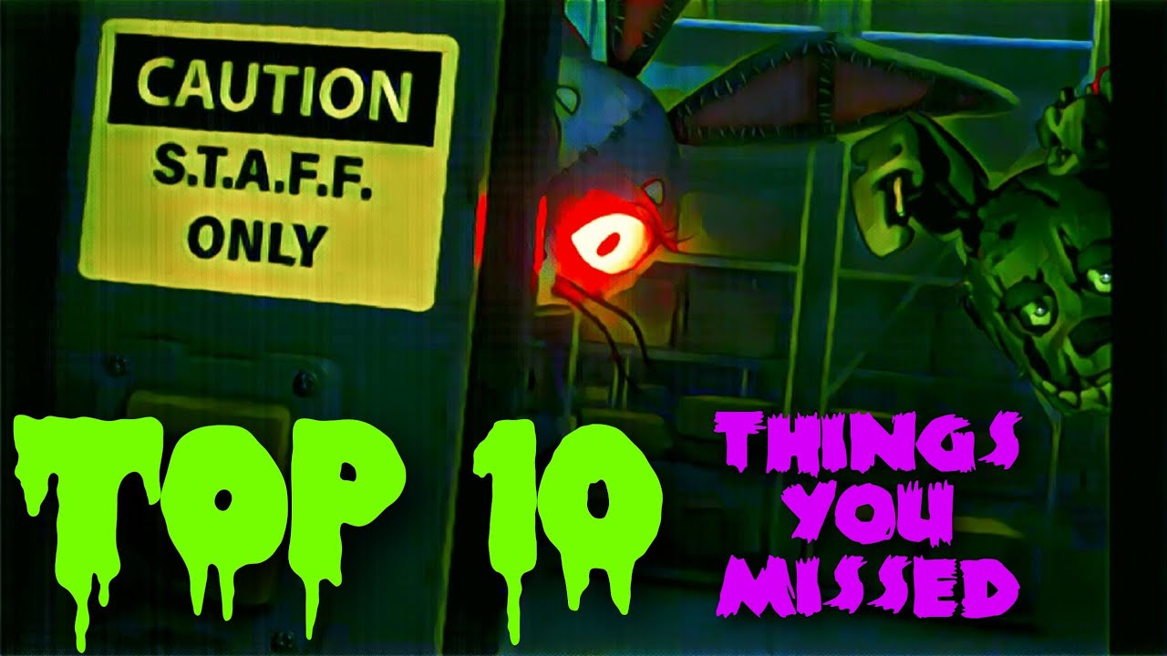VANNY AND SPRINGTRAP? 10 Things You Missed! || Five Nights at Freddy's ...