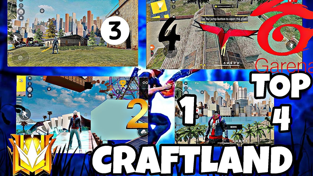 Top 4 CRAFTLAND Map in FF max🤯🔥|| Crazy Code in free fire🔥|| free fire ...