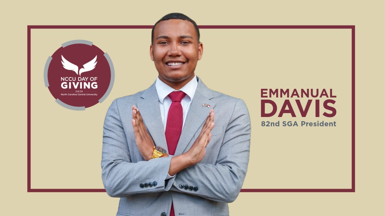 #NCCUDayOfGiving | Emmanuel Davis, 82nd Student Body President (SGA ...