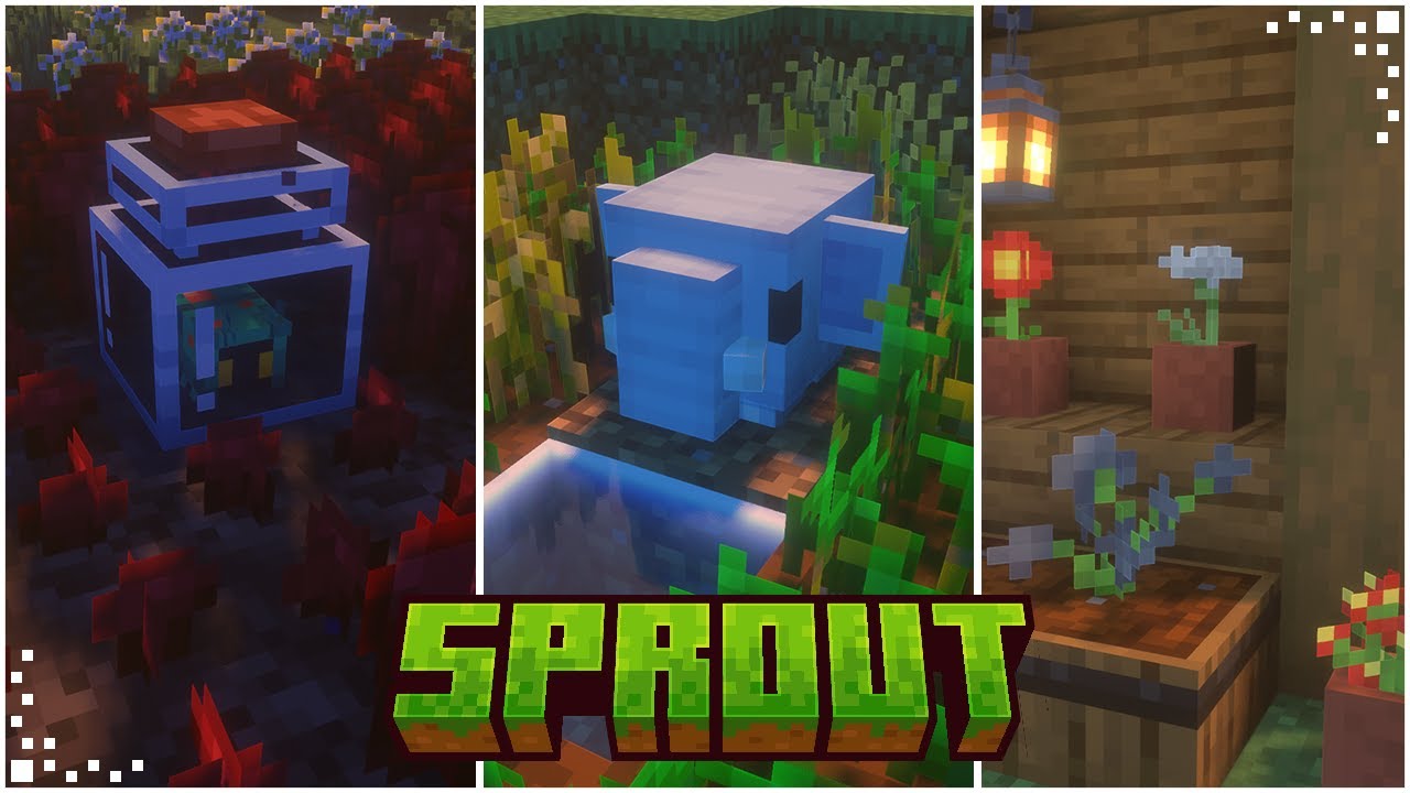Sprout (Minecraft Mod Showcase) | A Cozy Mod to Expand Farming - YouTube
