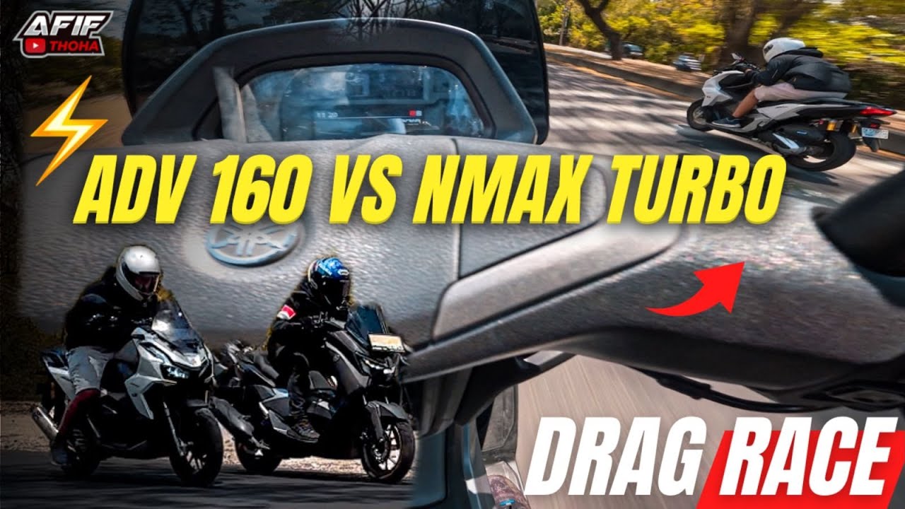 DRAG RACE NMAX TURBO VS ADV 160🔥 SIAPA YANG LEBIH KENCANG‼️ - YouTube